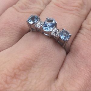Jewelry | Sterling Silver Blue Topaz Ring | Poshmark
